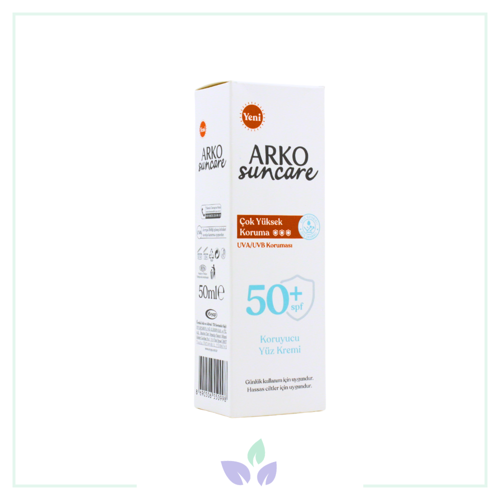 Arko Suncare Güneş Koruyucu Yüz Kremi Spf 50+ 50 ml