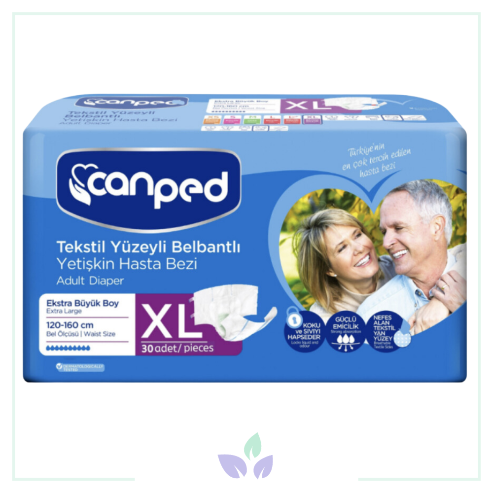 Canped Belbantlı Hasta Bezi Ekstra Büyük XL 30 Adetli - Konforlu ve ...