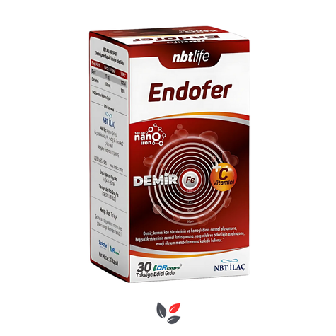 Nbt Life Endofer Demir ve C Vitamini Takviyesi 30 Kapsül | Demir ...