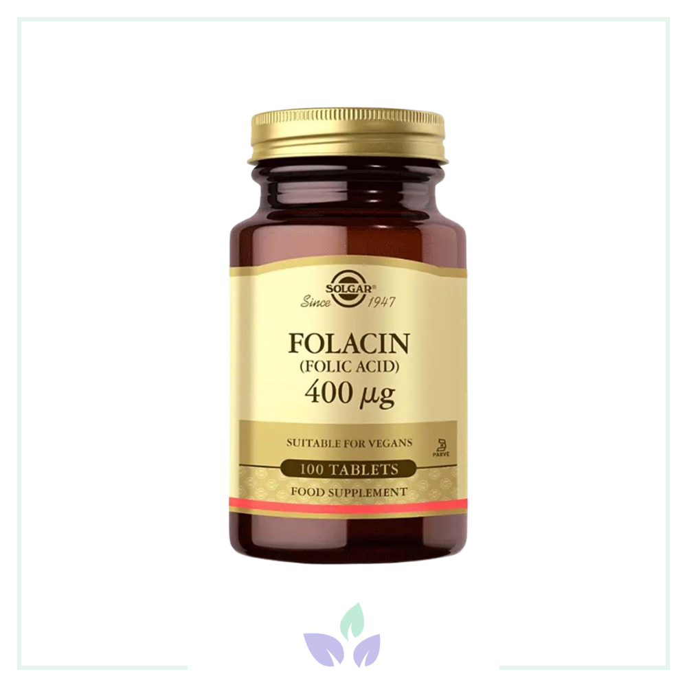 Solgar Folic Acid 400 mcg 100 Tablet | Hamilelik ve Hücre Yenilenme Desteği