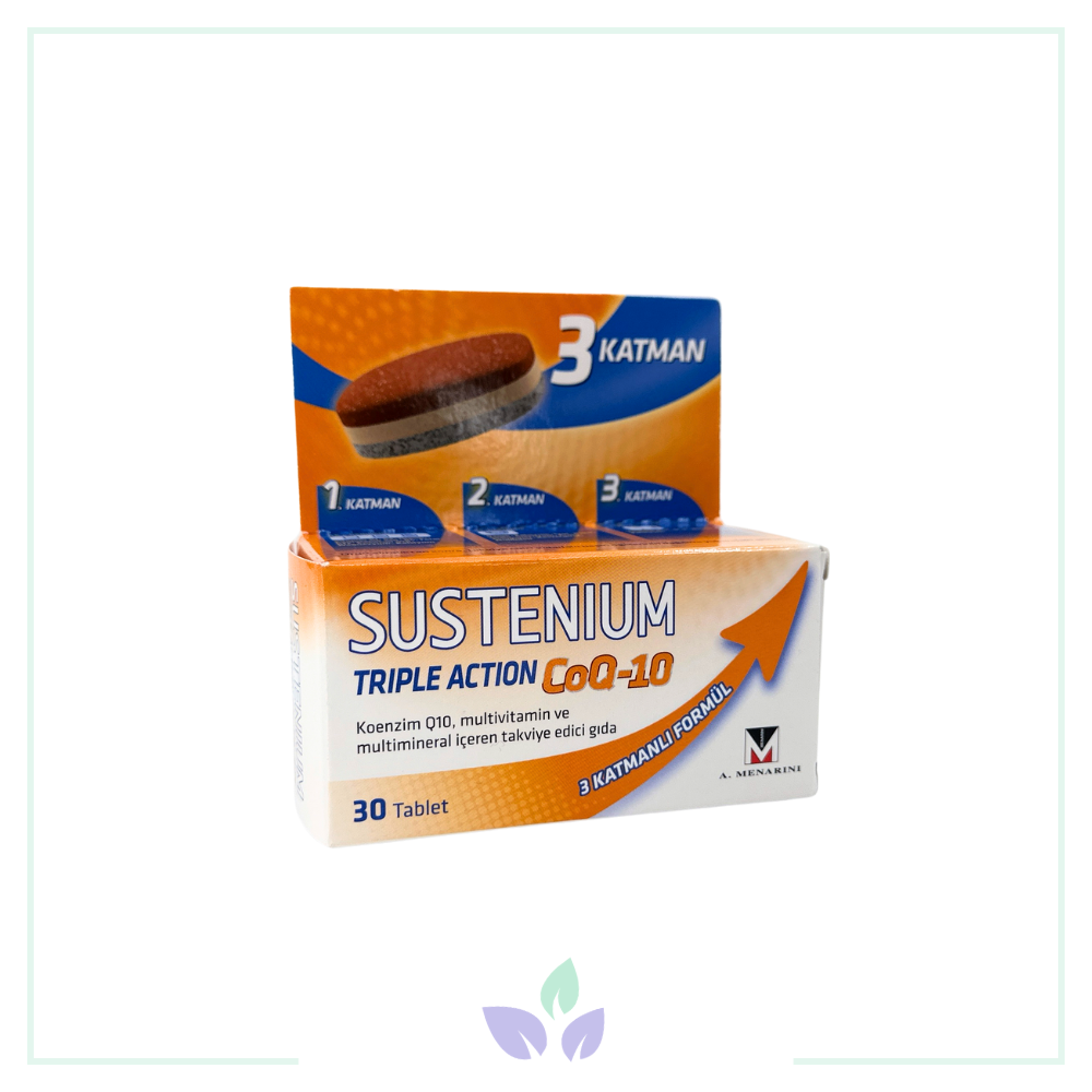 Sustenium Triple Action CoQ-10 30 Tablet - Enerji ve Sağlıkta Üçlü Etki