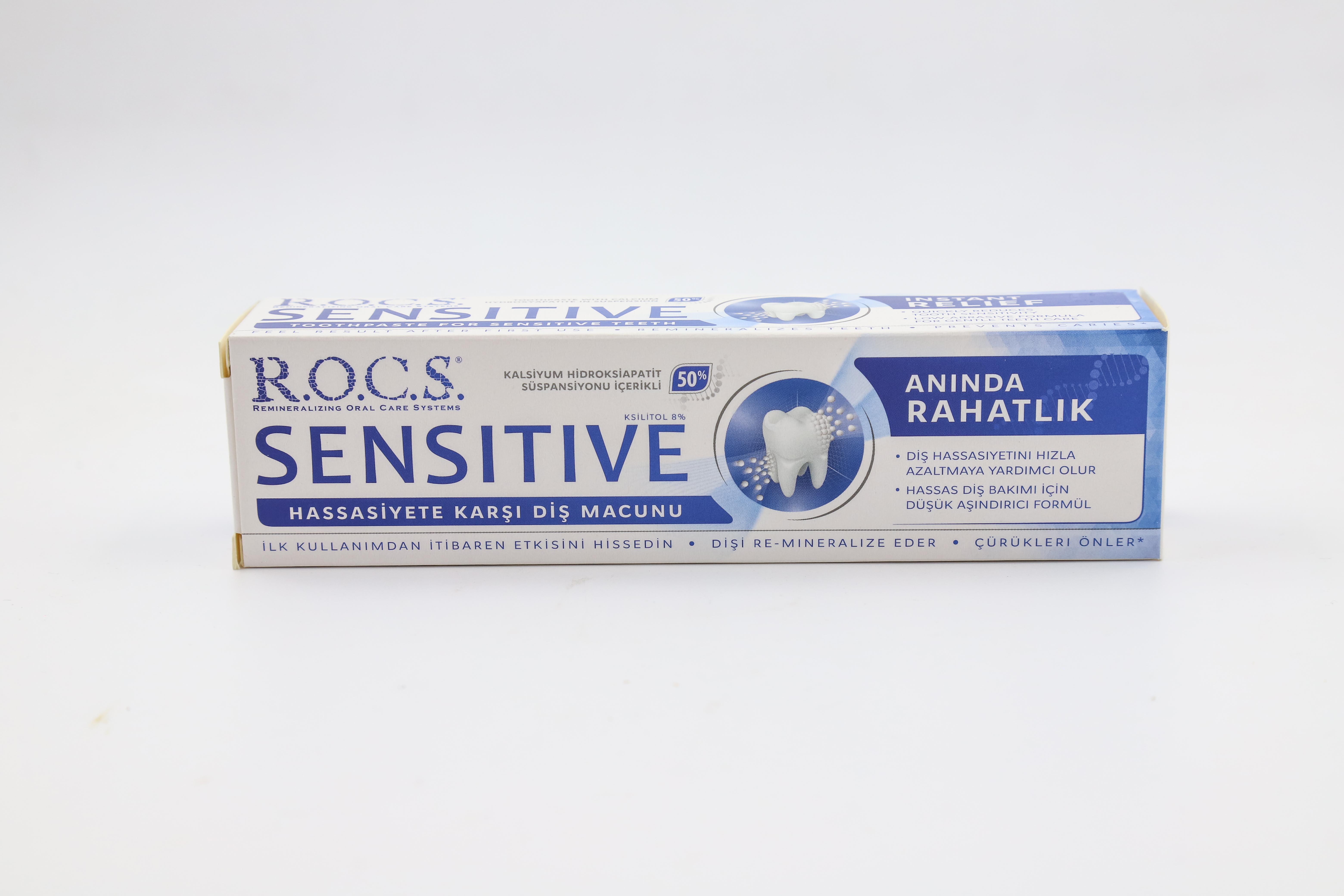 Rocs Sensitive Instant Relief Diş Macunu 75 ml | Favorinne