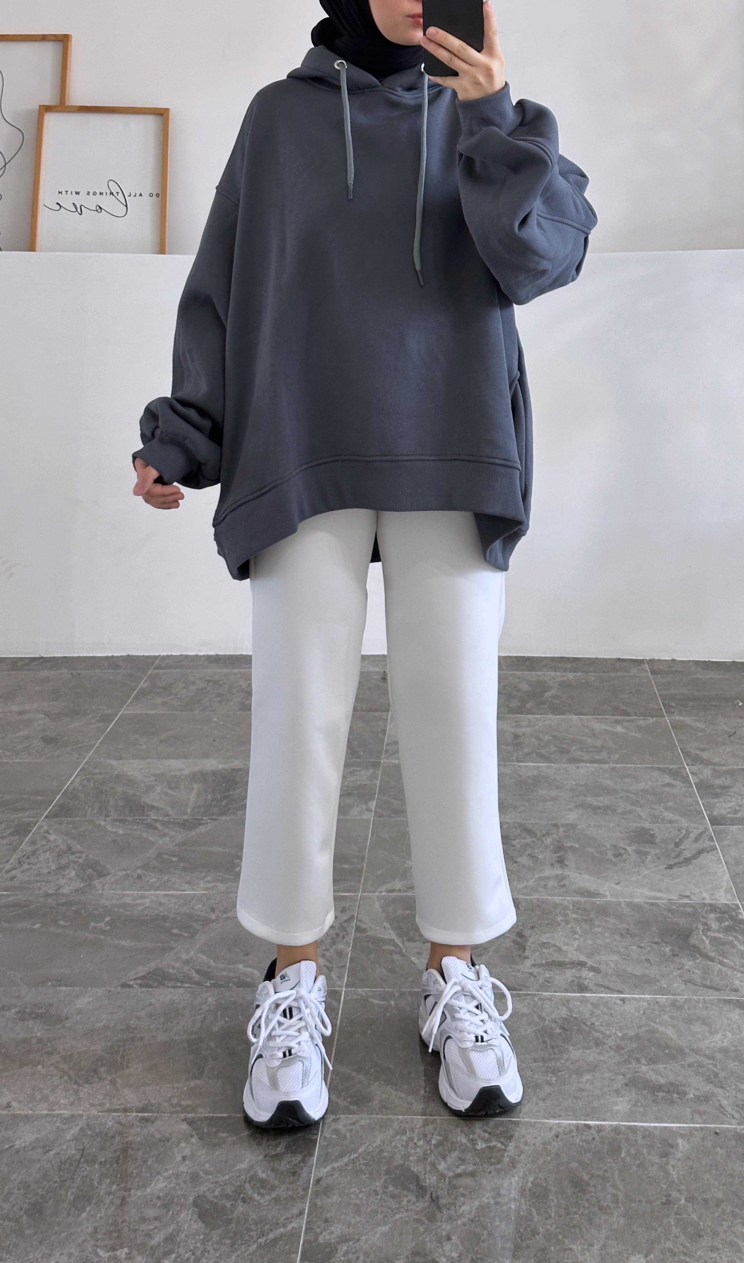 Banie Scuba Beyaz Kalem Pantolon