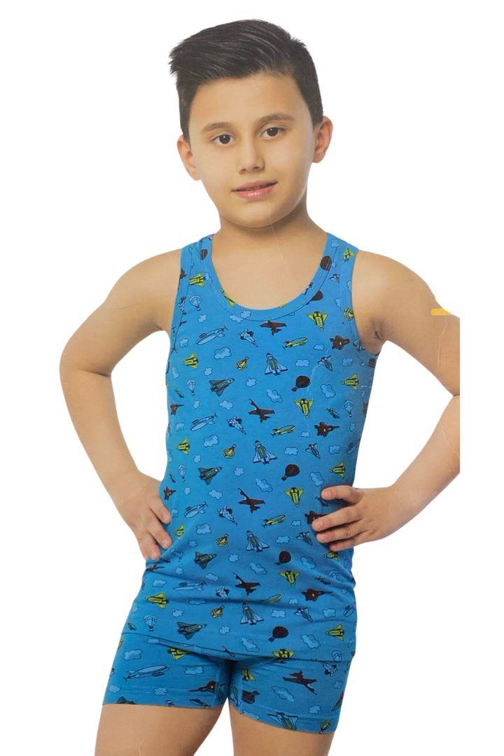 Erkek Çocuk Atlet Boxer Takım - Karışık Renk - Ucuz İç Giyim - Çok Al ...