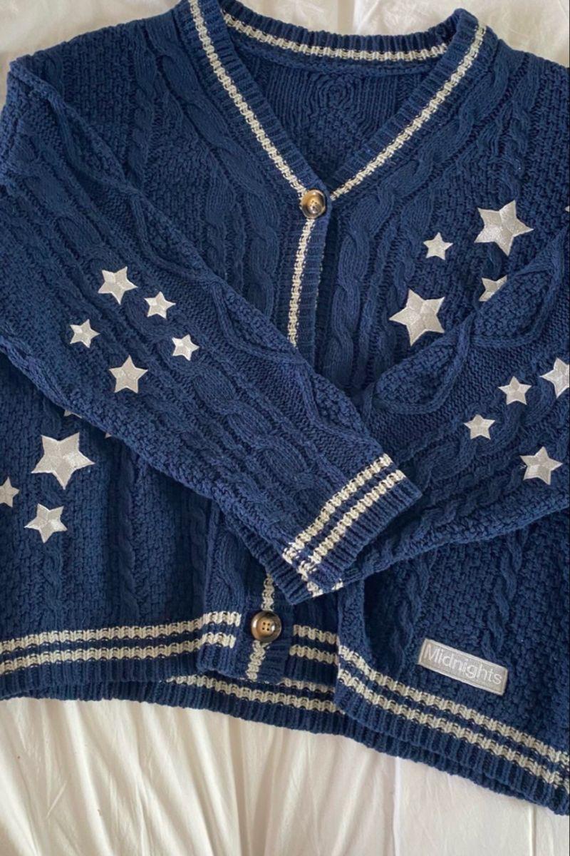 Lacivert Taylor Swift Cardigan Oversize H rka