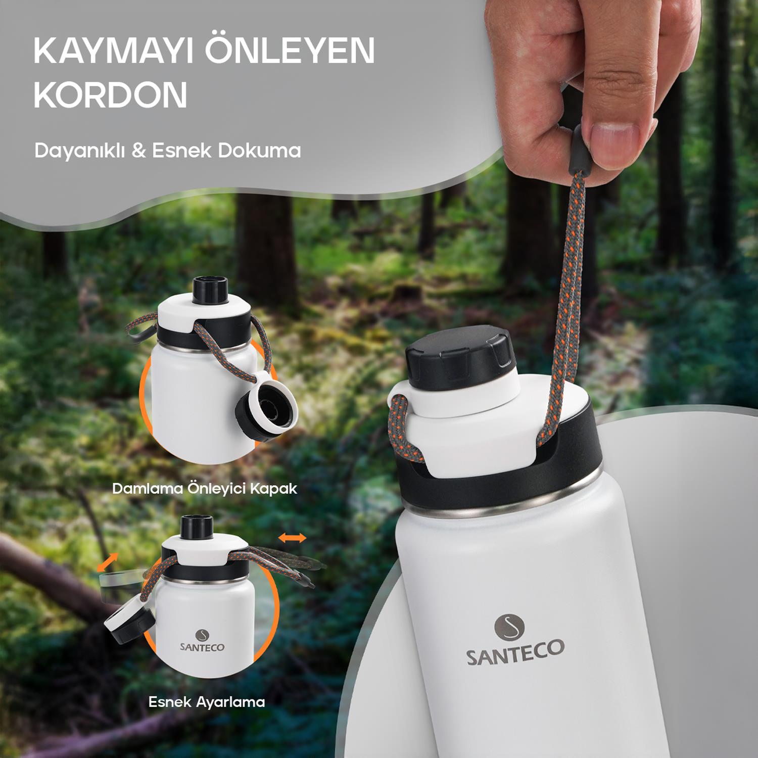 Santeco Ktwo Sporcu Termosu 710 Ml-Beyaz