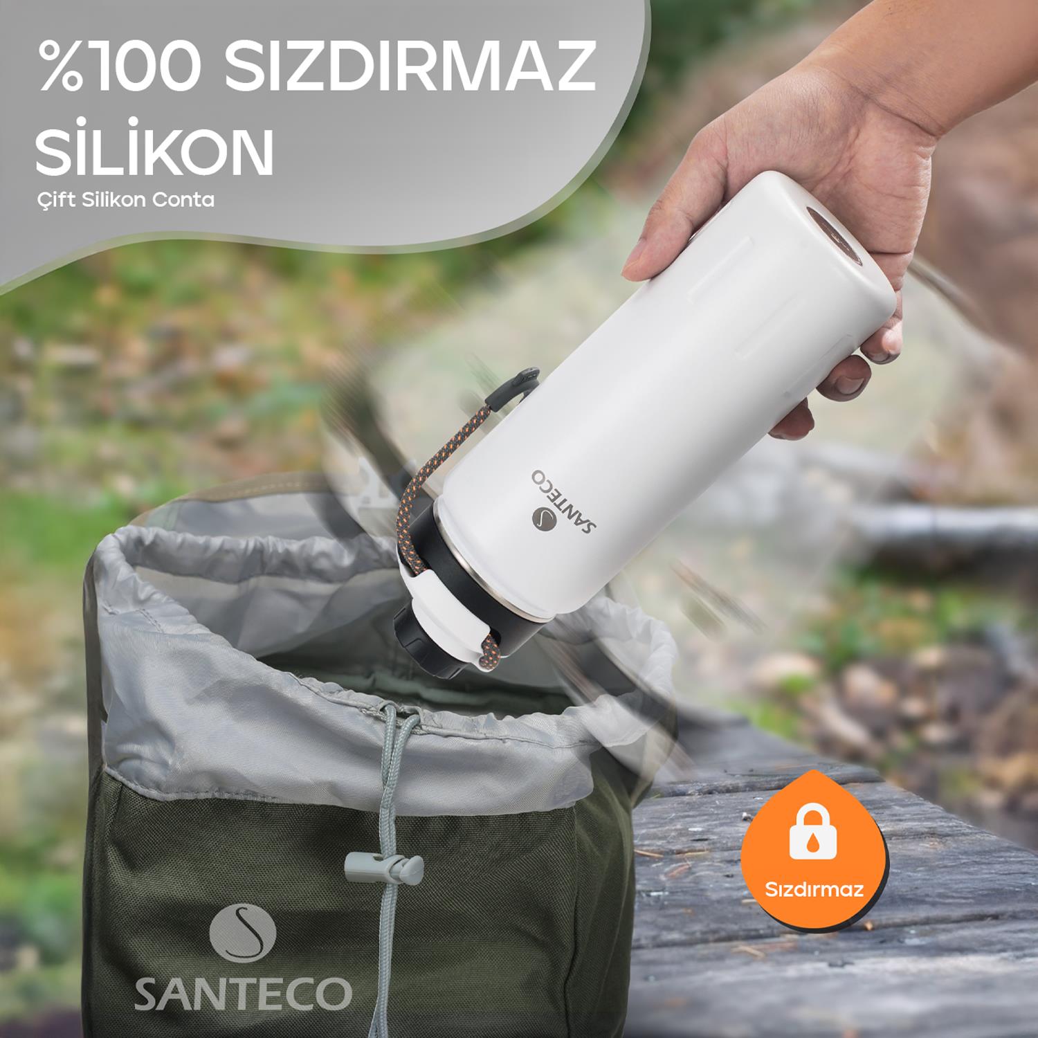 Santeco Ktwo Sporcu Termosu 710 Ml-Beyaz