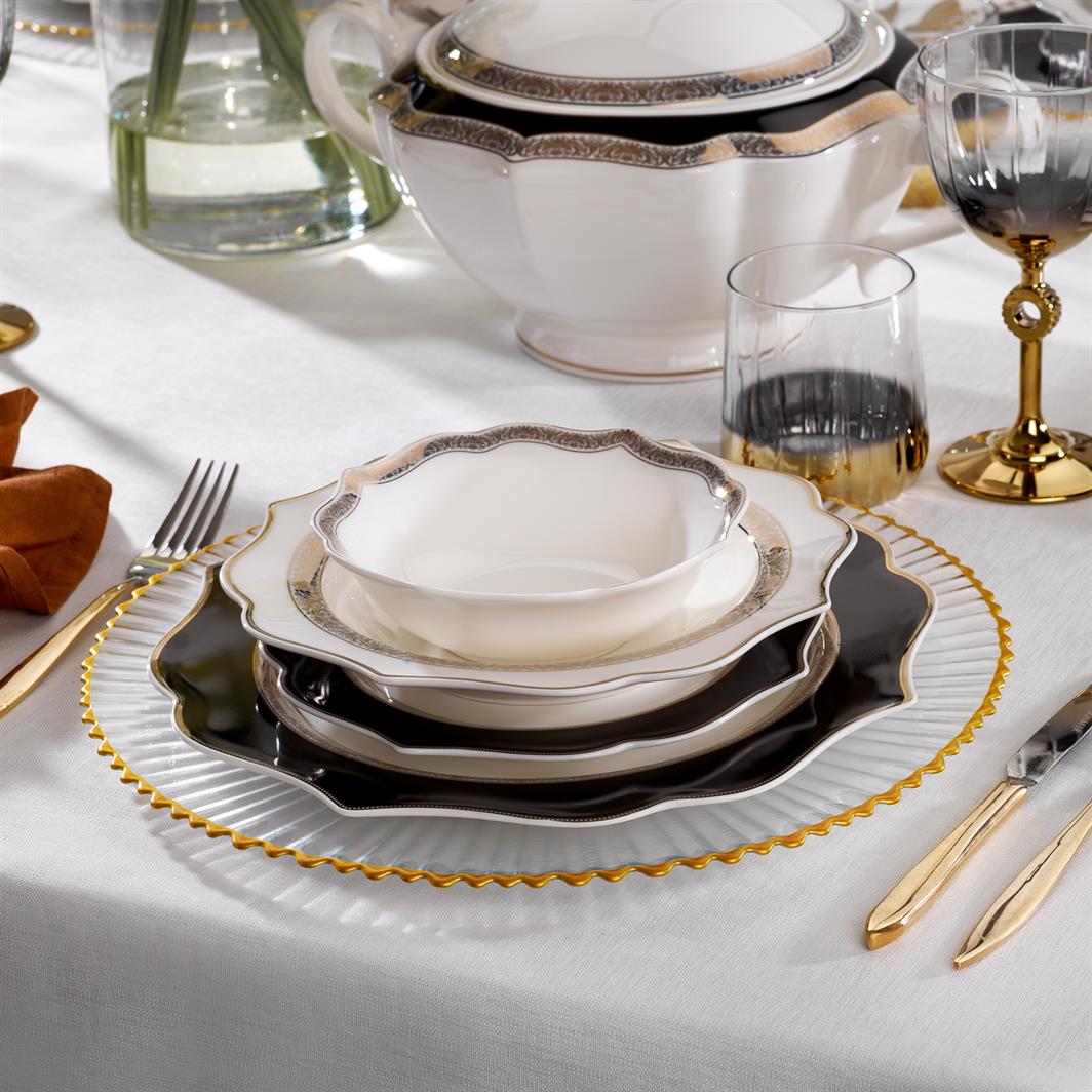 Schafer Laura Yemek Takımı 60 Parça-Altın03 | Schafer