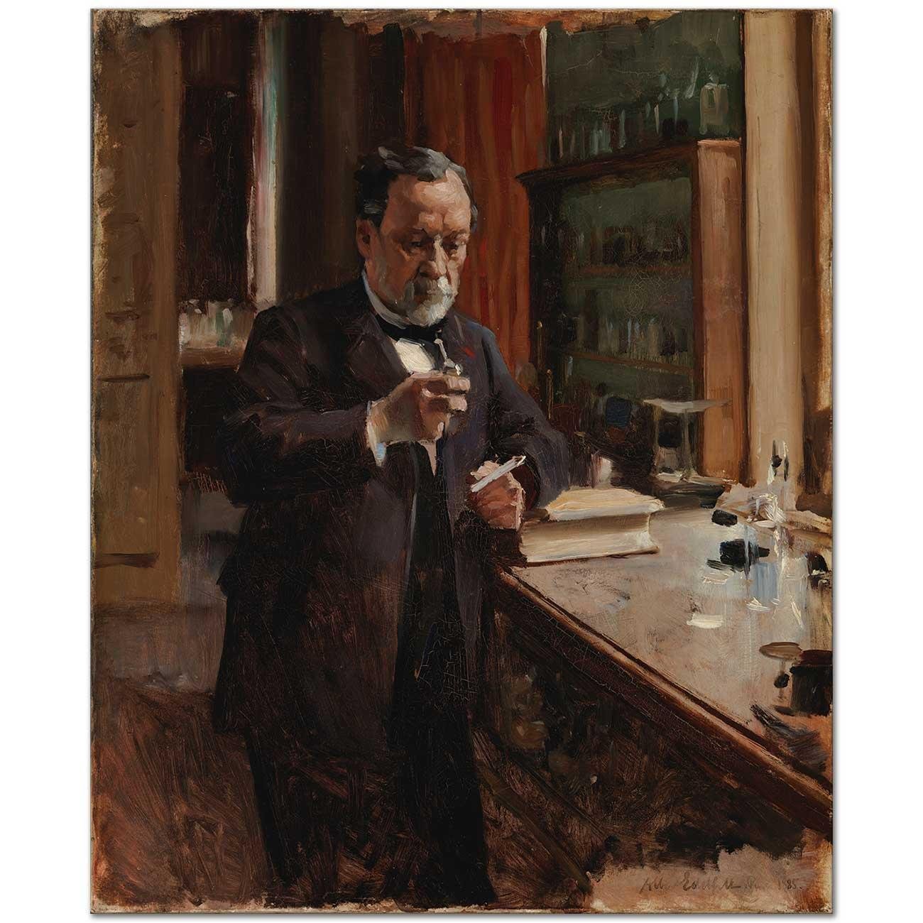 Portrait of Louis Pasteur, Study by Albert Edelfelt as an Art Print ...