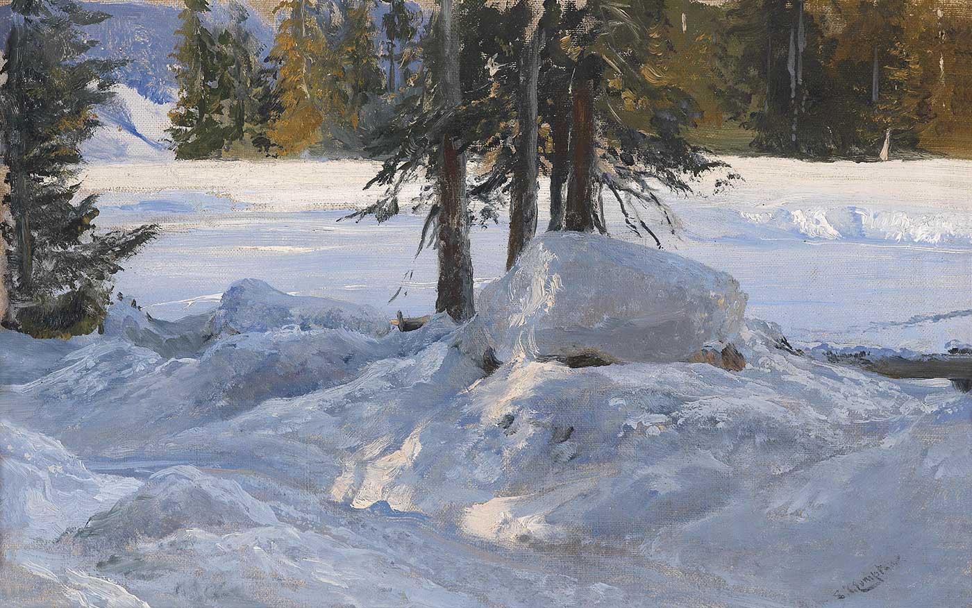 Wintersonne by Edward Theodore Compton as an Art Print | CANVASTAR