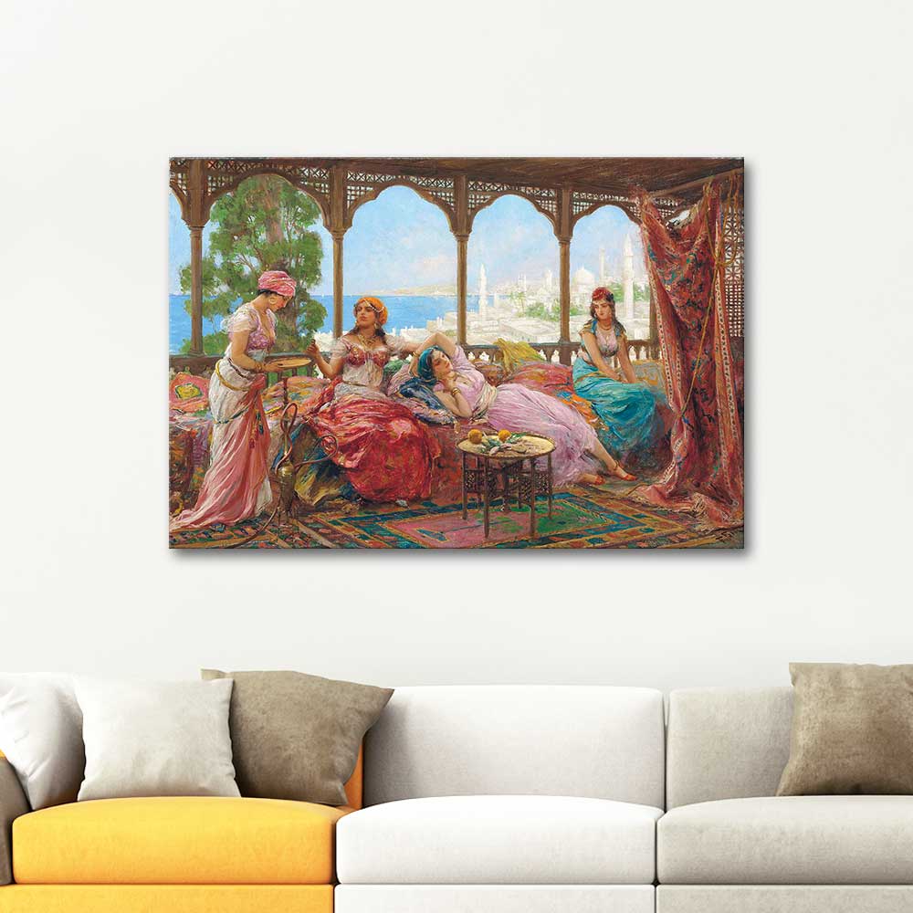 Resting on a Terrace by Fabio Fabbi as Art Print | CANVASTAR