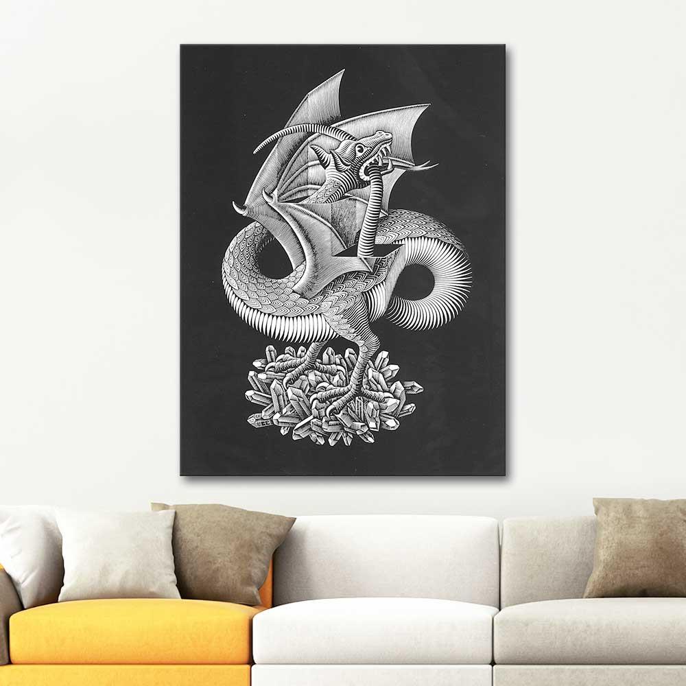 Dragon by Maurits Cornelis Escher as Art Print | CANVASTAR