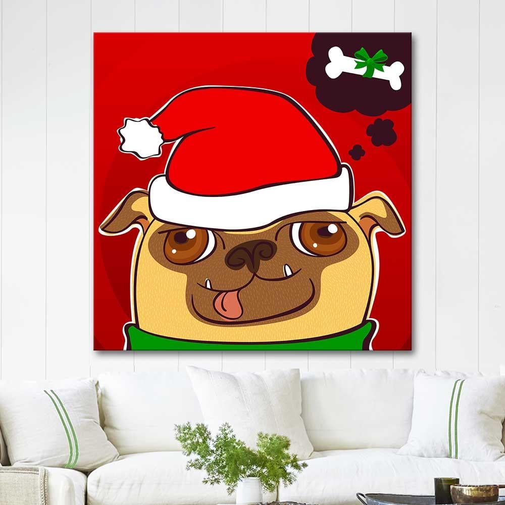 Noel Köpeği Kanvas Tablo | CANVASTAR