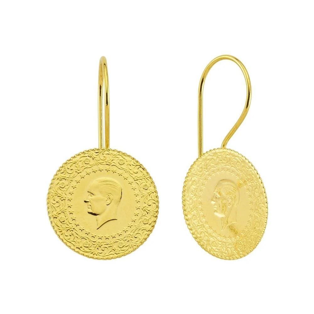 22 Ayar Çeyrekli Altın Küpe Ziynet Gold ZG2059