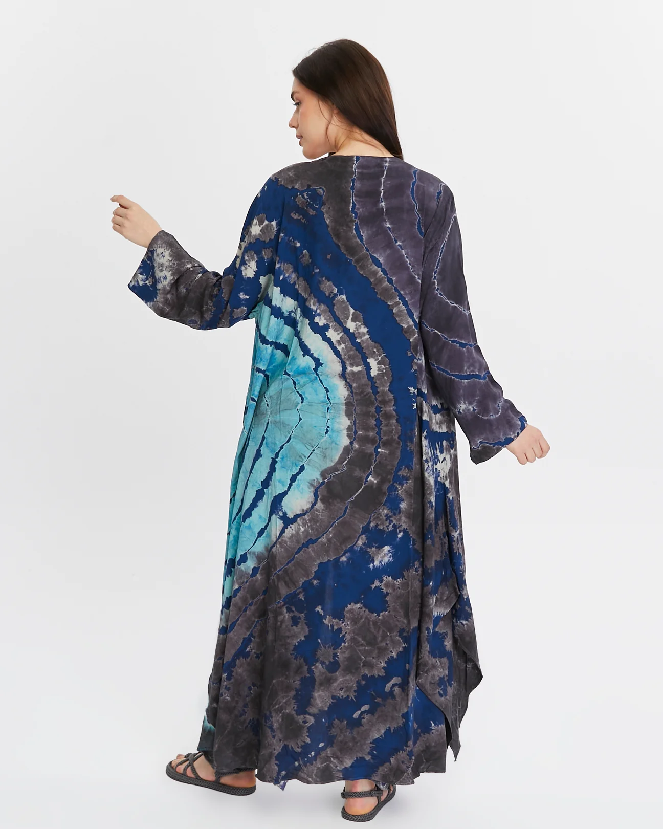 Kaftan Koleksiyonu & Rana Şubaşı - Batik Kaftan 0170 İndigo