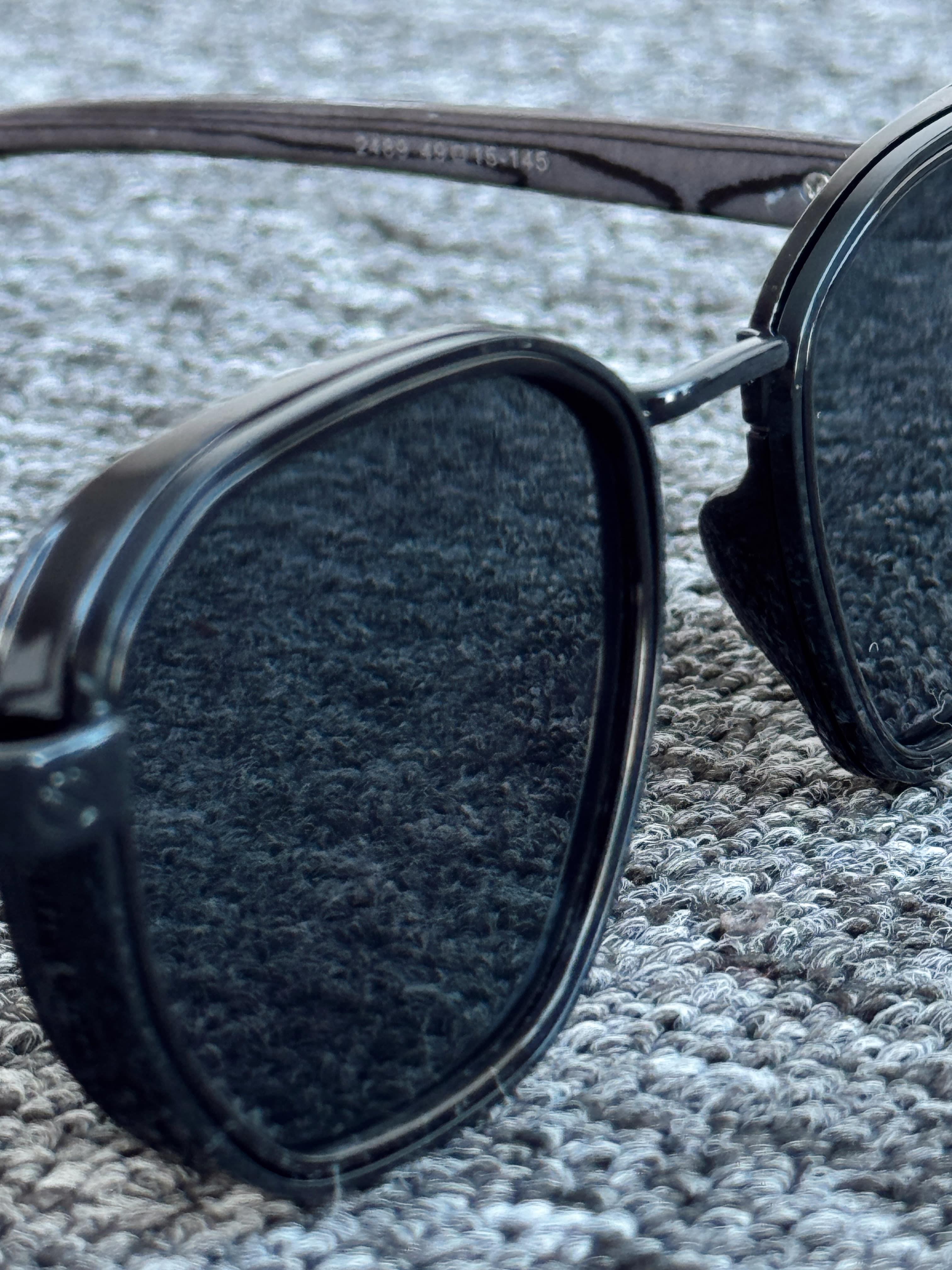 Erkek Premium Yüksek Kalite Polarize Cam Güneş Gözlük-Siyah(E1235)