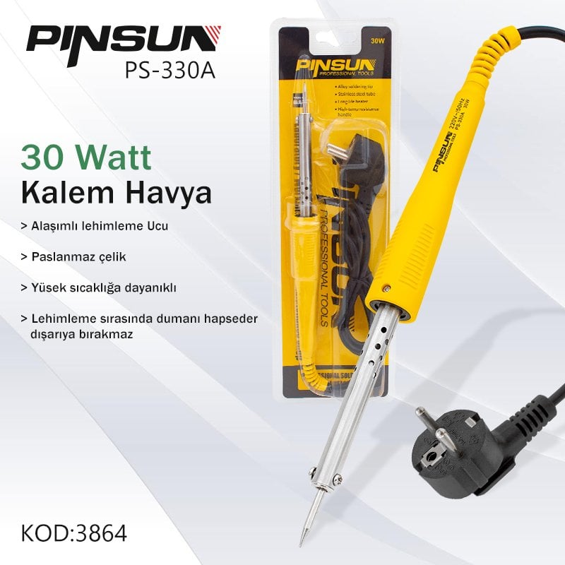 Pinsun PS-330A 30 Watt Kalem Havya Fiyatı - Merter Elektronik