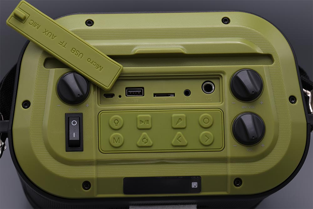 Magicvoice MV-6005 VHF El Mikrofonlu USB-SD-Bluetooth Işıklı 30 W Taşınabilir Şarjlı Seyyar Anfi ...