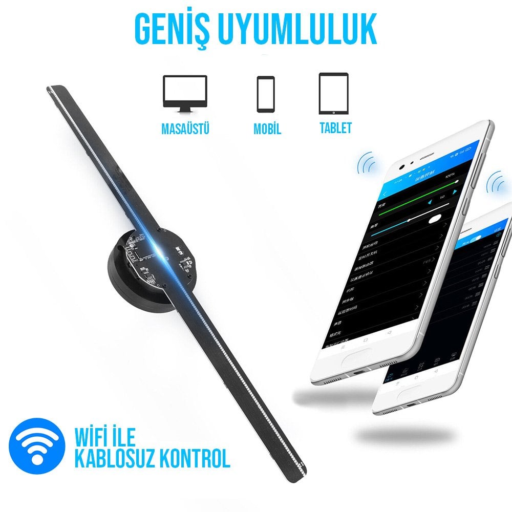 Powermaster F2 43 Cm Smart 3D Hologram Fan Fiyatı - Merter Elektronik