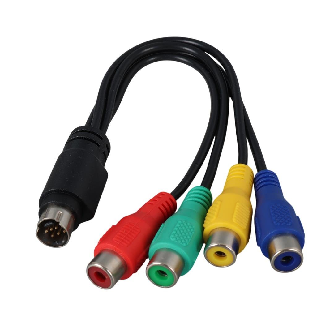 7 Pin S-Video To 4 Rca Dişi Rgb Görüntü Kablosu (Dvd - Dv - Eski Ekran ...