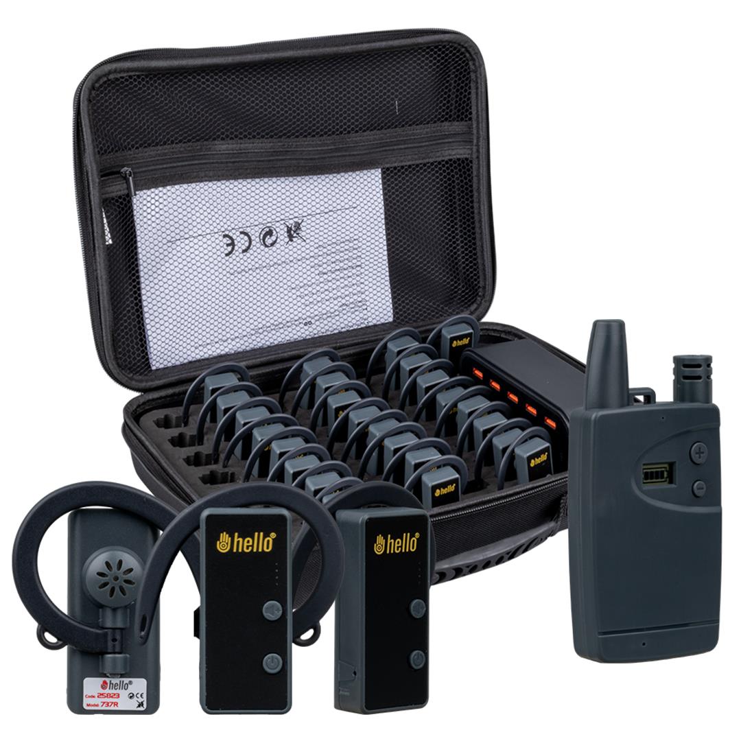 Hello HL-27915 25'li Kulaklık Tipi Tur Rehber Sistemi Seti (100 Metre Menzil) Fiyatı - Merter ...