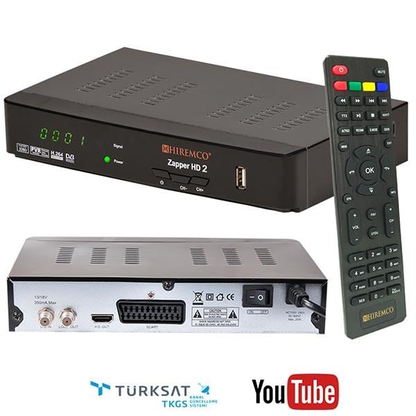 Hiremco Zapper HD 2 Full Hd Uydu Alıcısı TKGS'li Fiyatı - Merter Elektronik