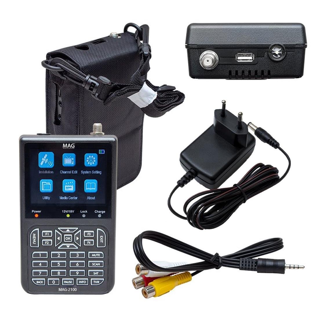 Mag MAG-2100 3.5'' DVB-S/S2 LCD Ekran Görüntülü HD Uydu Yön Sinyal ...