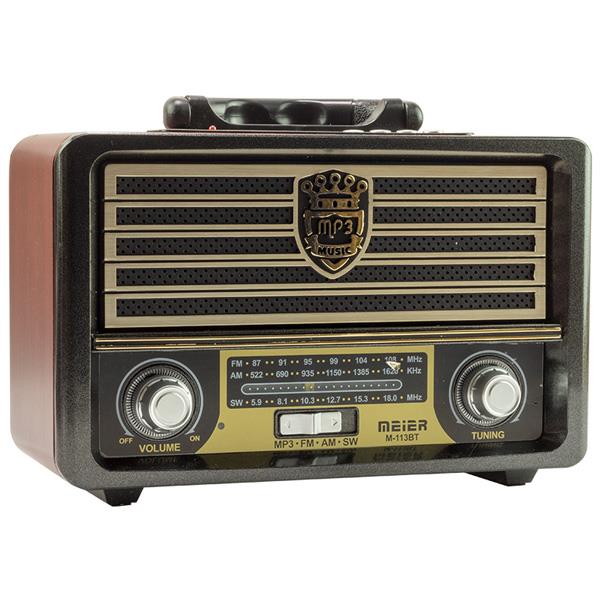 Meier M-113BT USB-SD-FM-Bluetooth Destekli Nostaljik Radyo Fiyatı - Merter Elektronik