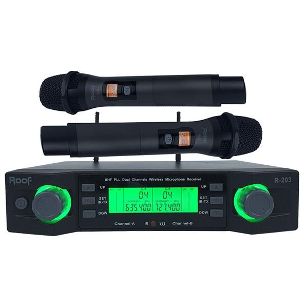 Roof R-203 2 El 2 Kanal UHF Kablosuz Telsiz Mikrofon Fiyatı - Merter Elektronik