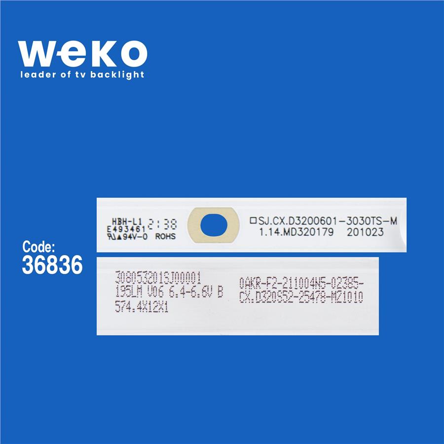 Wkset-6027 36836X2 Sj.Cx.D3200601-3030Ts-M 2 Adet Led Bar (6V6Led57,4Cm ...