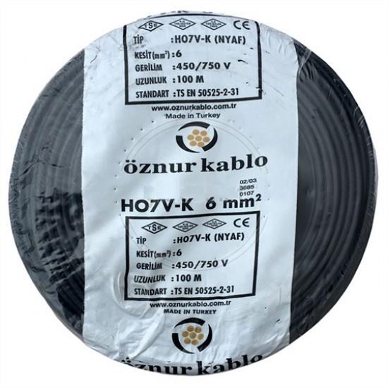 ÖZNUR KABLO ÖZNUR-NYAFHF100 1X16 NYAF HF KABLO SİYAH