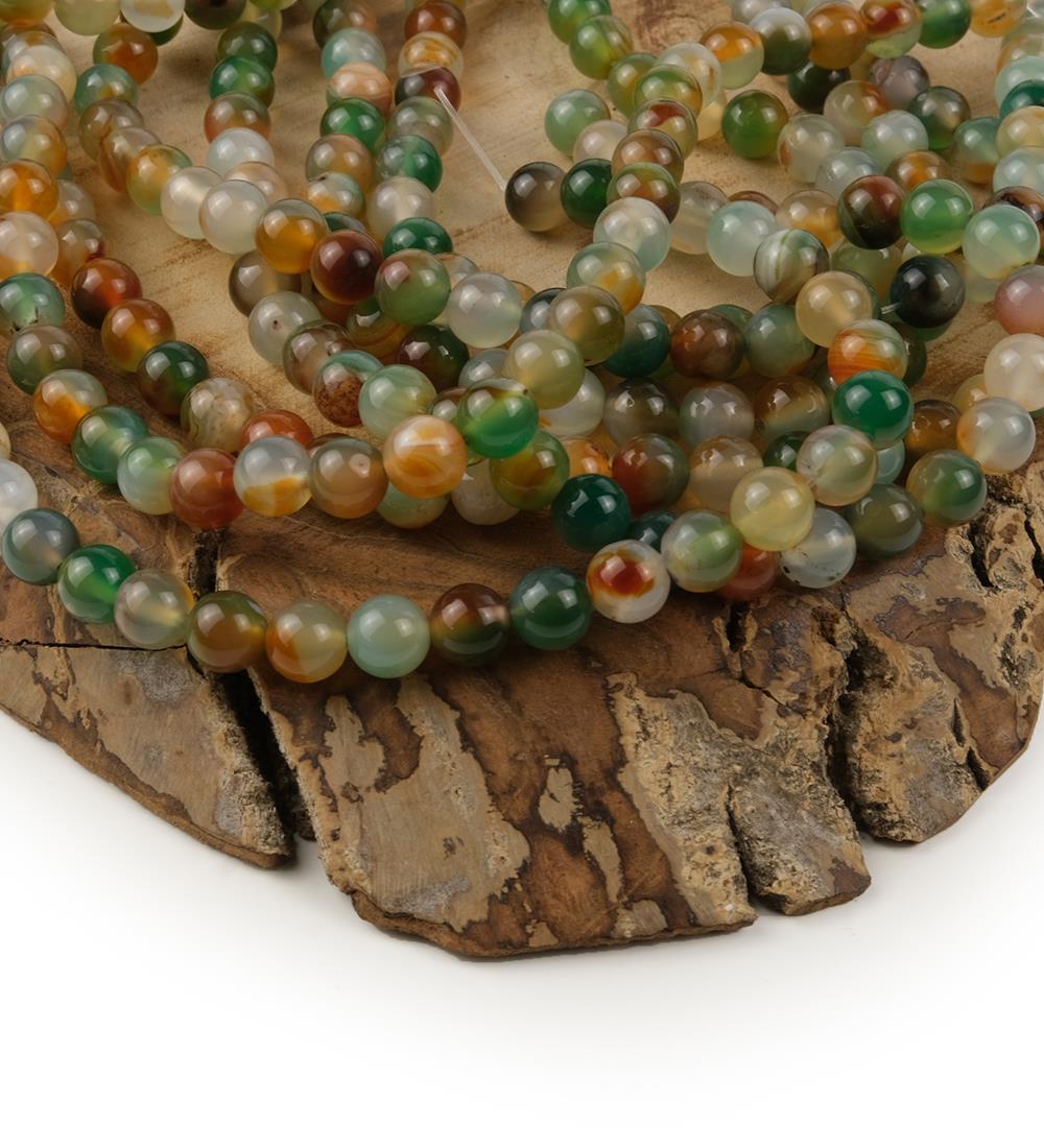 Akik Taşı Doğal Taş Dizisi 8 mm Kahve Yeşil Tonları Fiyatları ve Çeşitleri