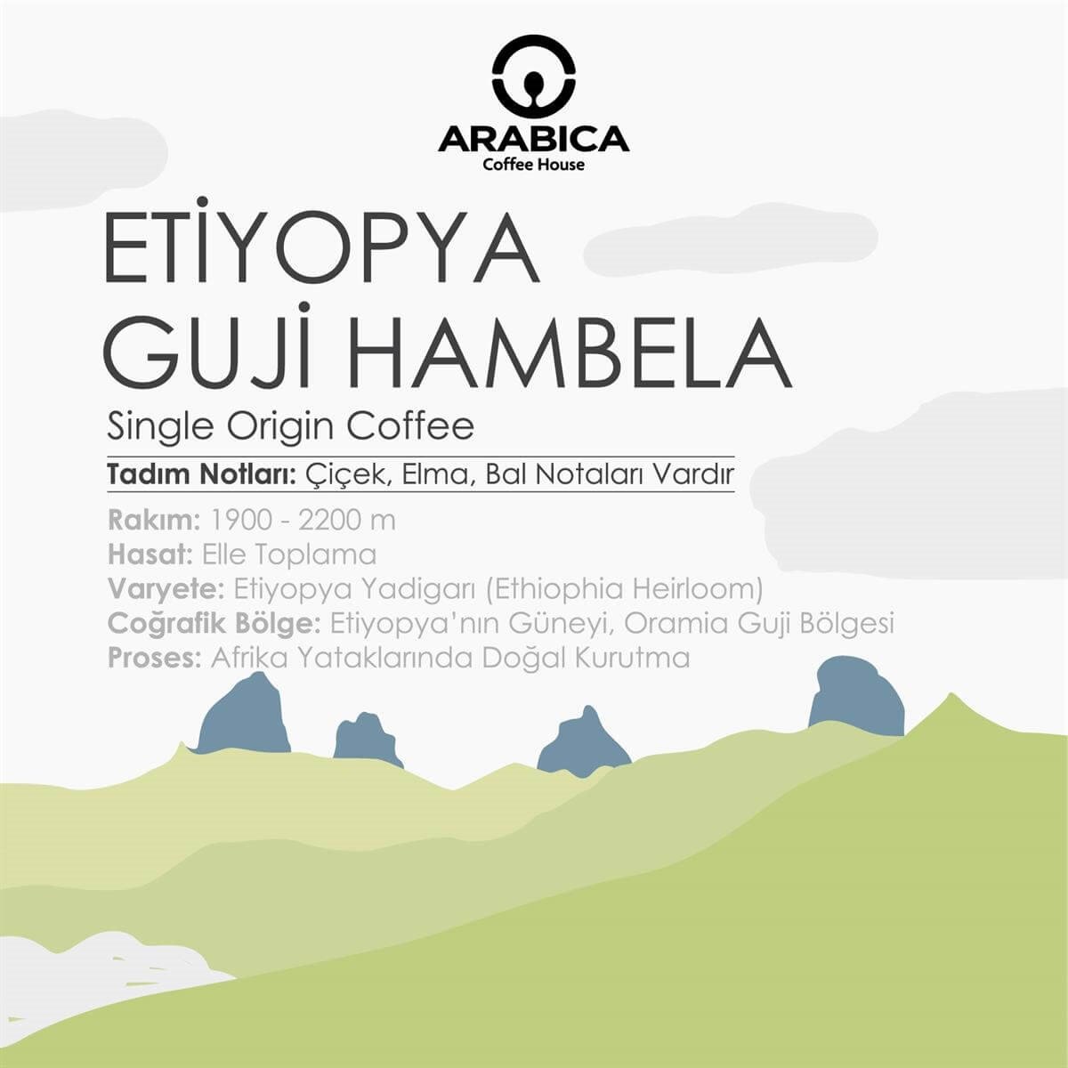 ETİYOPYA GUJİ HAMBELA 250 GR