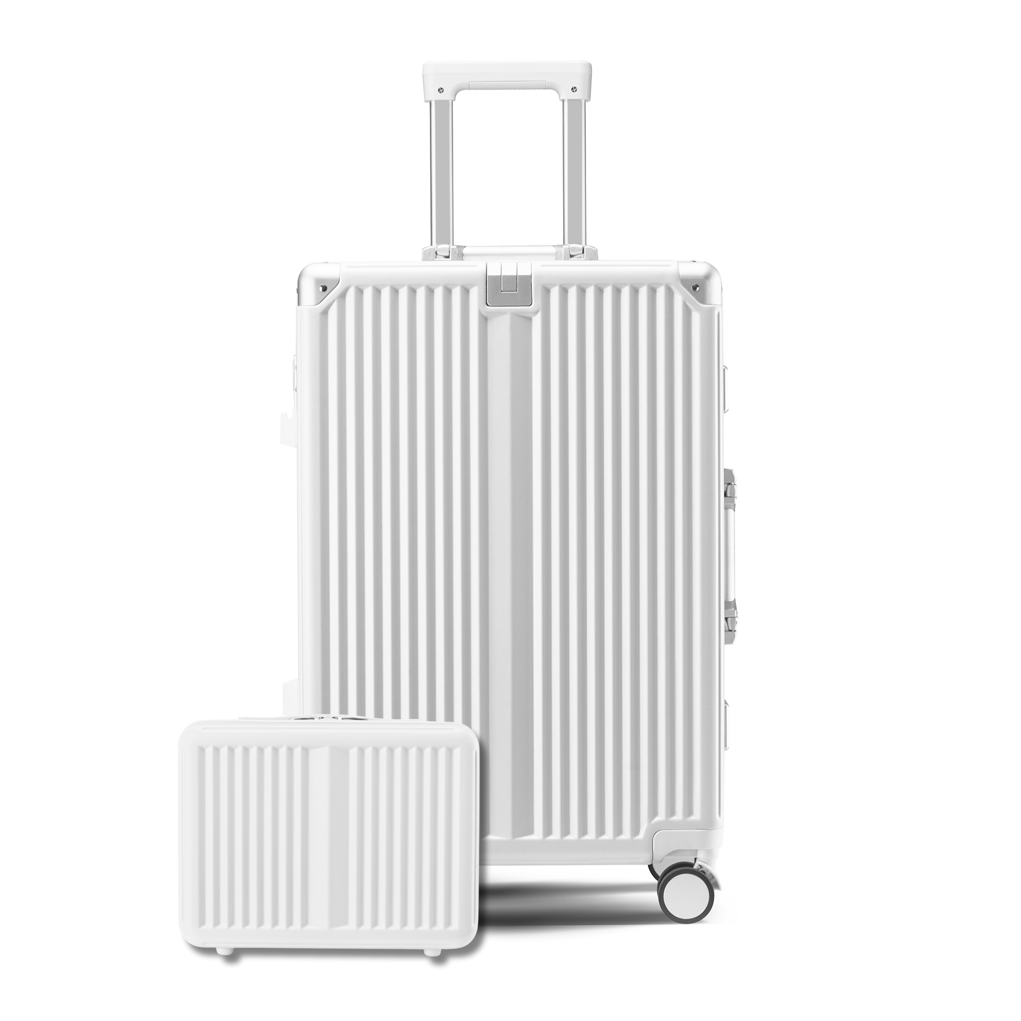 Zeplin Joya PC Policarbon 2'li Valiz Seti (Orta ve Makyaj) Beyaz