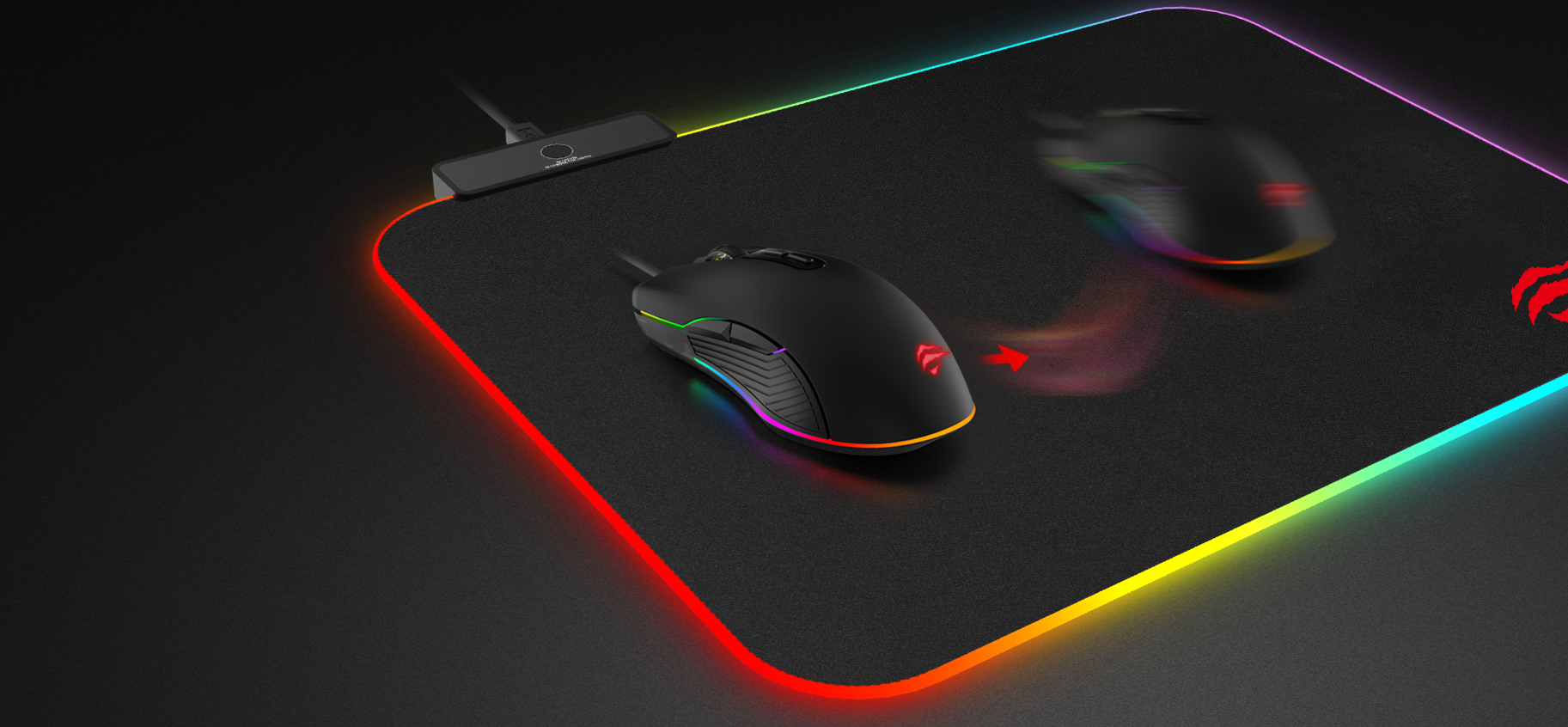 Havit Gamenote MP901 Siyah 360*260*3mm Rgb Ledli Gaming Mouse Pad