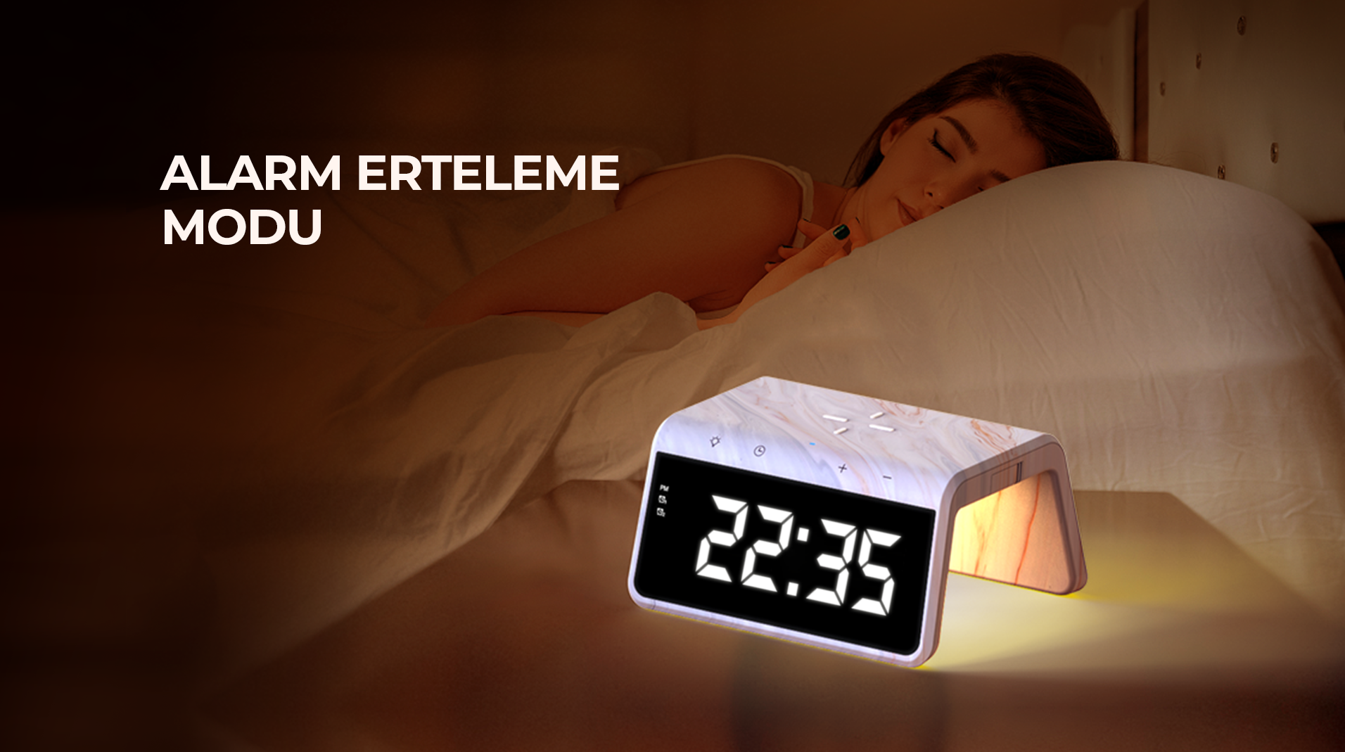 Havit W320 Hızlı Wireless Şarj, Saat ve Gece Lambası (Fast 15W)