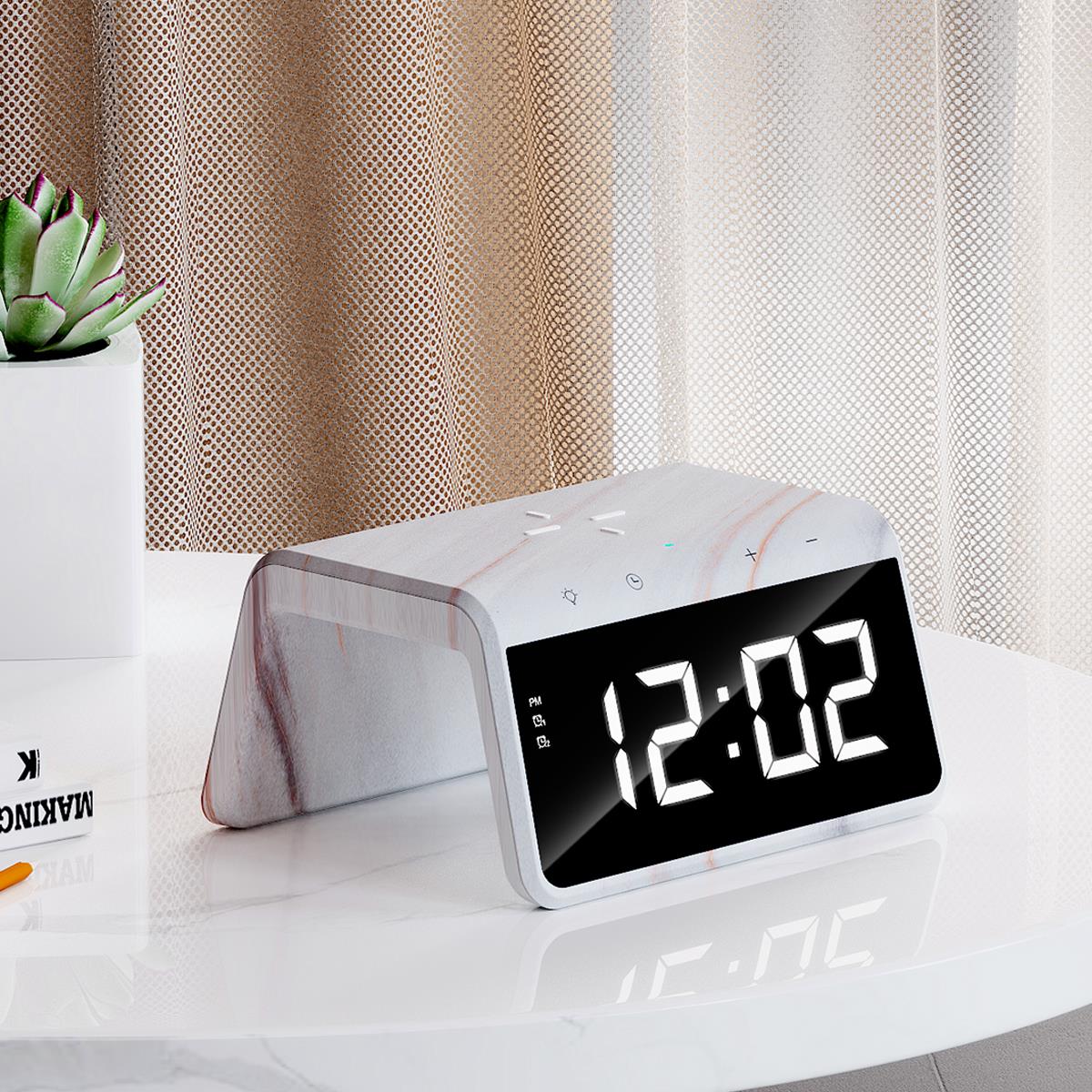 Havit W320 Hızlı Wireless Şarj, Saat ve Gece Lambası (Fast 15W) - Bej