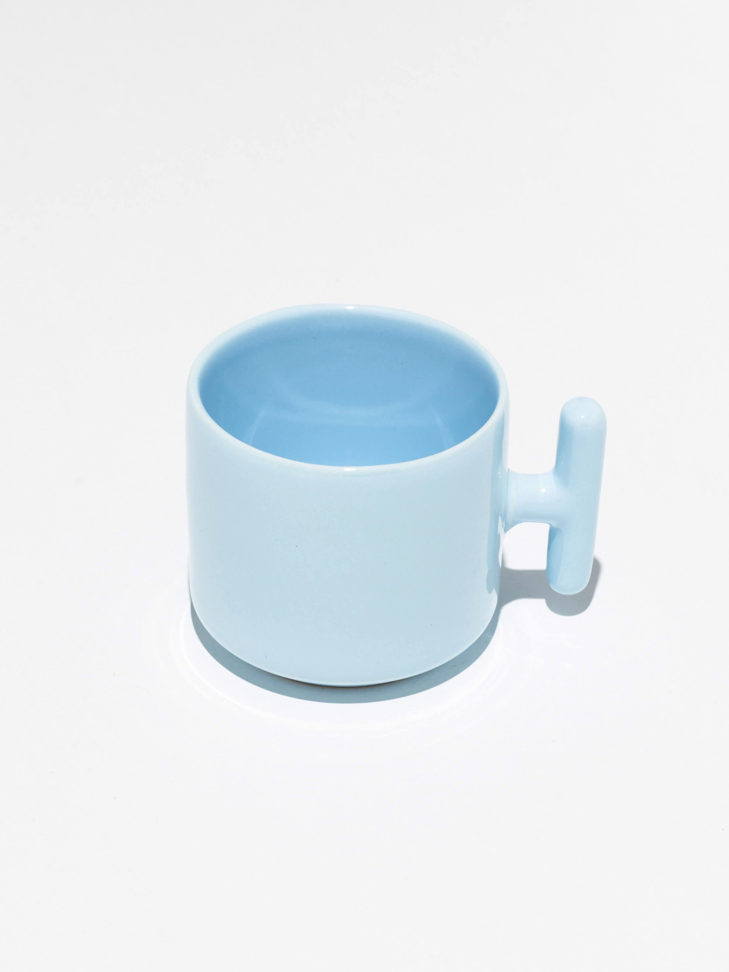 Pastel Mavi Latte Fincanı