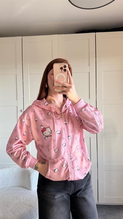 İconic Hello Kitty Hırka Pembe I SWEAT I AYŞENUR DİNÇER BUTİK
