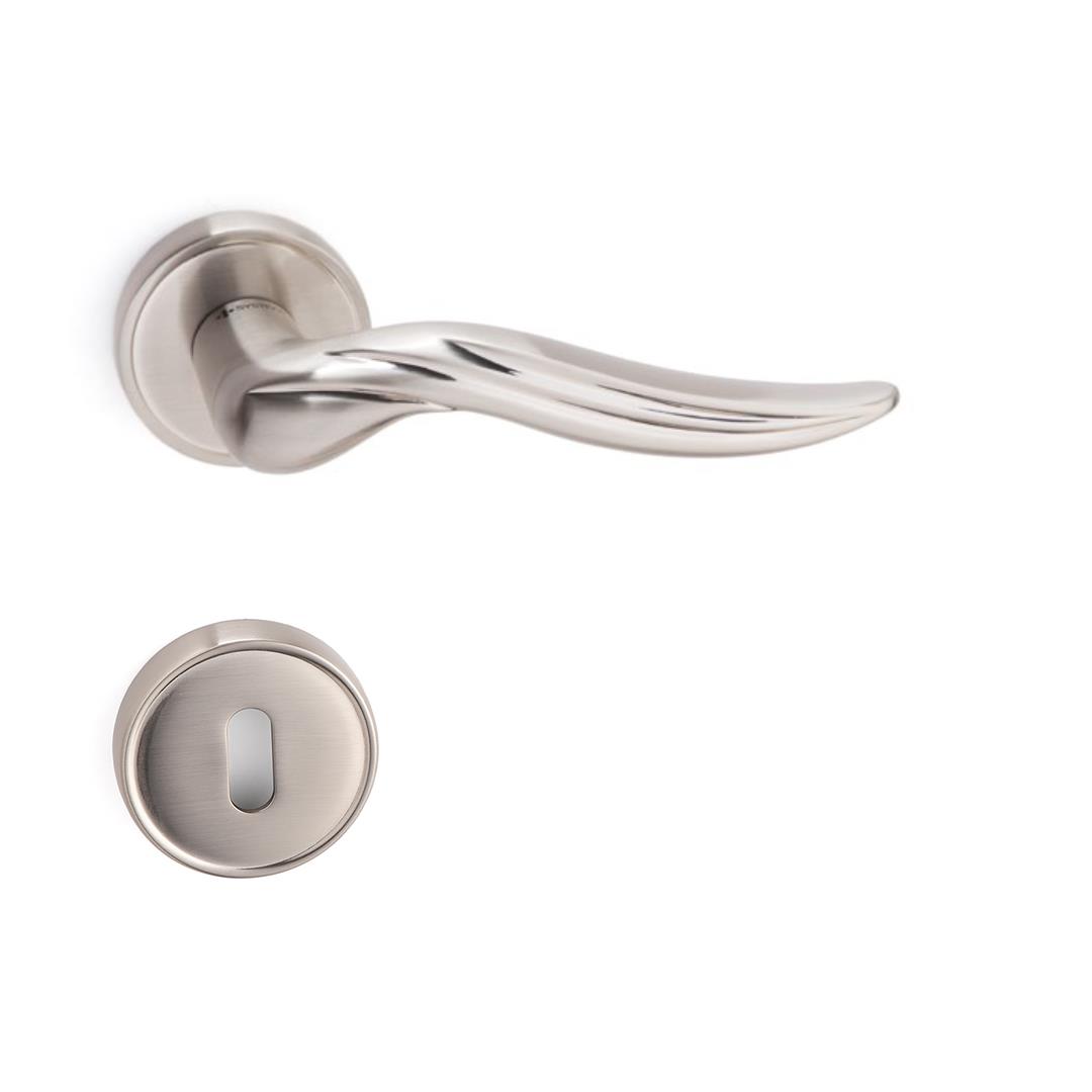 Arel Rozetli Kapı Kolu Takımı Saten Renk | System