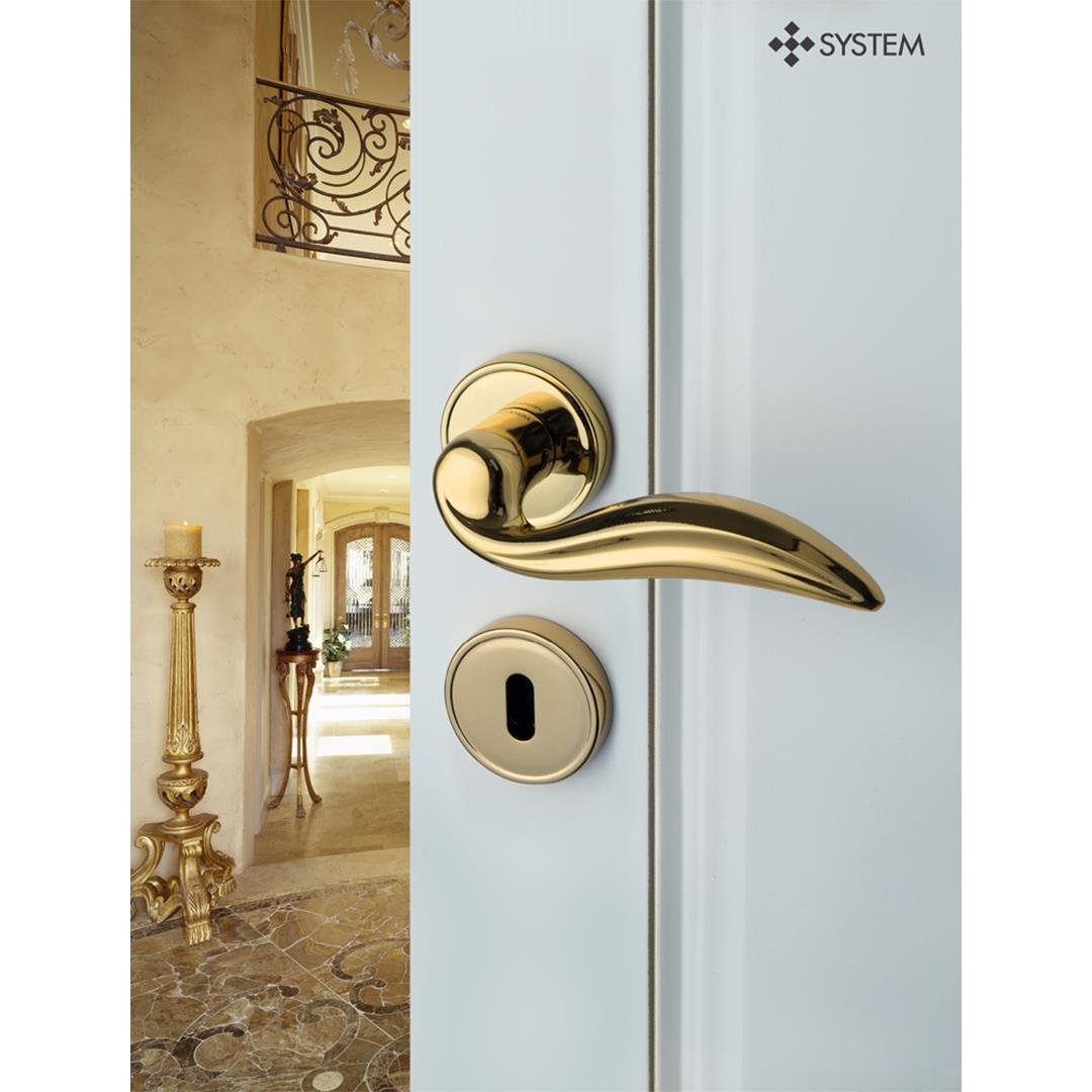 Dıana Rozetli Kapı Kolu Takımı Altın Renk | System