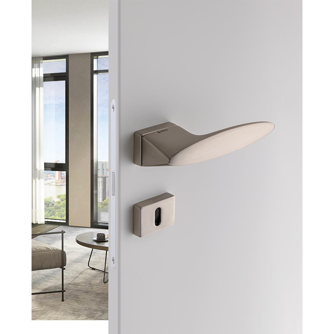 Epsılon Rozetli Kapı Kolu Takımı Saten Renk | System