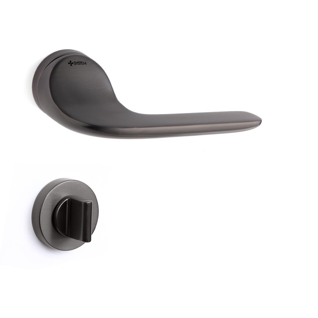 Fortuna Rozetli Kapı Kolu Takımı Füme Renk | System