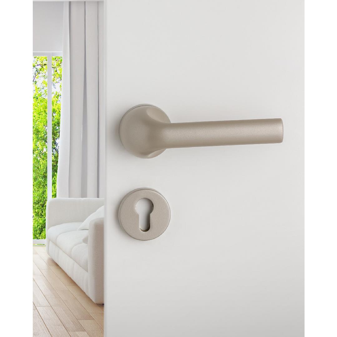 Odın Rozetli Kapı Kolu Takımı Siyah Renk | System