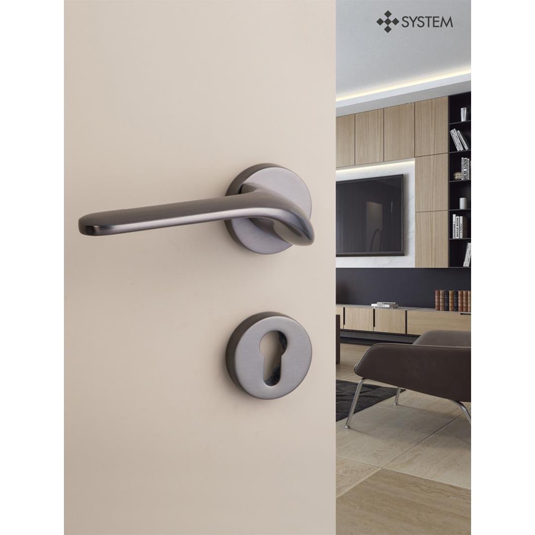 Palma Rozetli Kapı Kolu Takımı Krom Renk | System