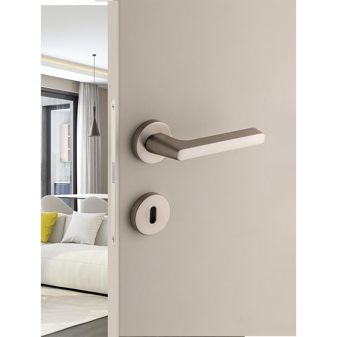 Tavıra Rozetli Kapı Kolu Takımı Saten Renk | System