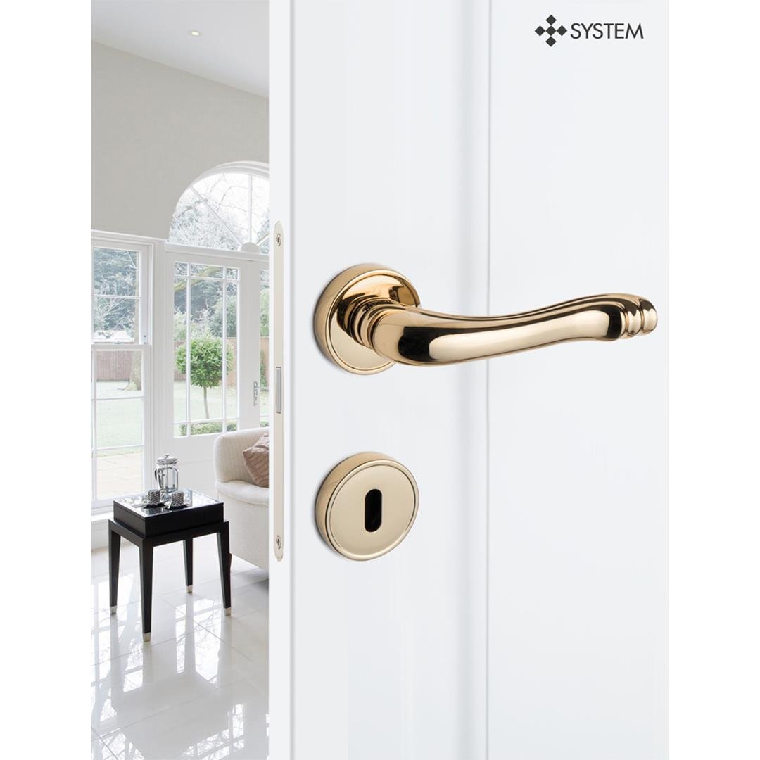 Vıctorıa Rozetli Kapı Kolu Takımı Altın Renk | System