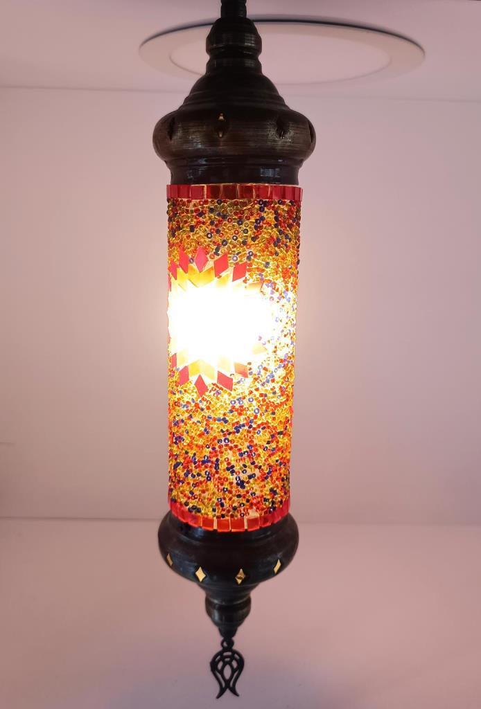 Lamba Mozaik Avize Silindir Gece Lambası Sarkıt Lamba Işık Ev ...