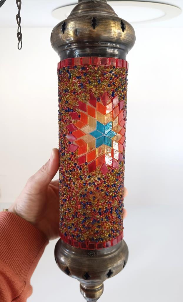 Lamba Mozaik Avize Silindir Gece Lambası Sarkıt Lamba Işık Ev ...
