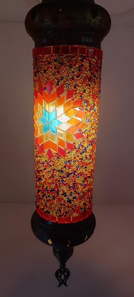 Lamba Mozaik Avize Silindir Gece Lambası Sarkıt Lamba Işık Ev ...